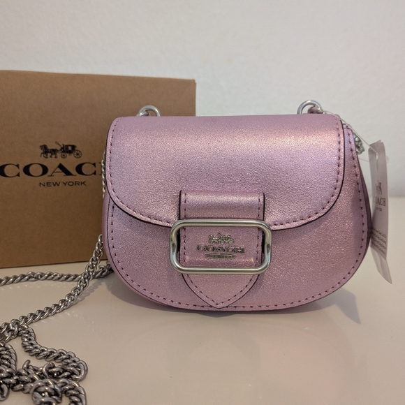 Coach | Bags | Coach Metallic Pink Mini Crossbody Bag | Poshmark